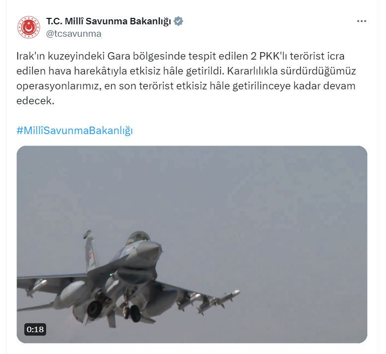 MSB: "2 terörist etkisiz hale getirildi" - SacitAslan.com